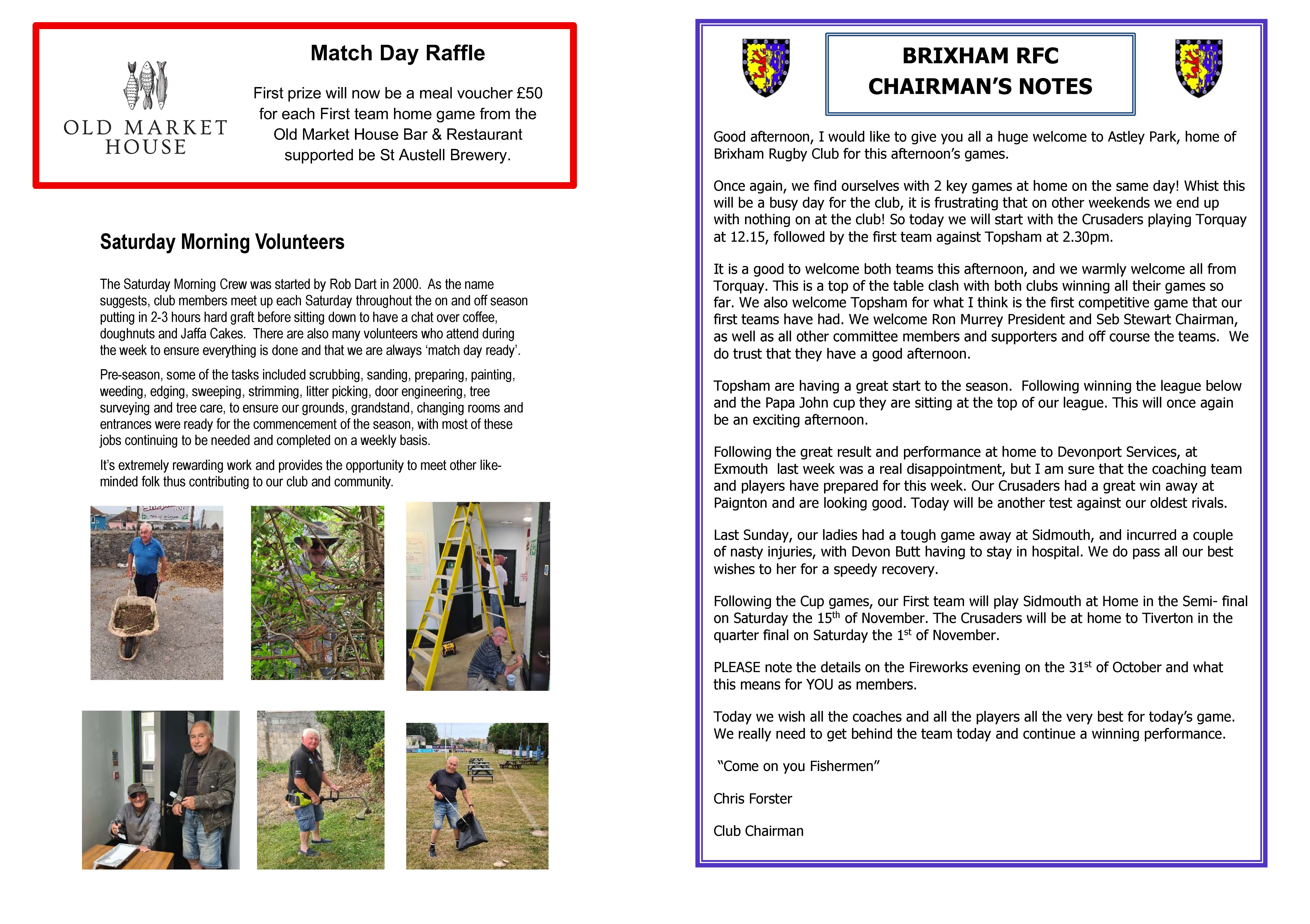 Brixham RFC Updates 17.10.25 – Brixham Rugby Football Club